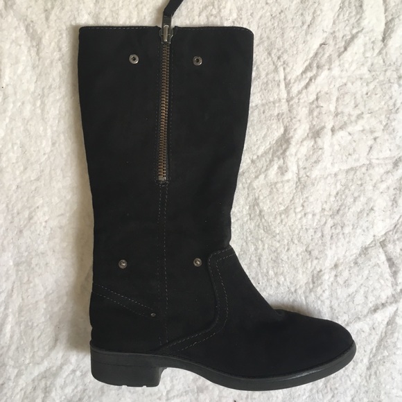 Shoes | Reversible Black Fur Button Snap Zipper Boots | Poshmark